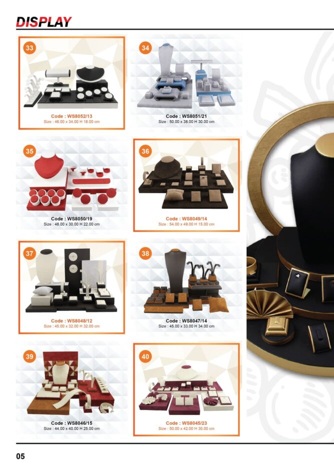 Catalog - display sets or your new shop by our professional team.